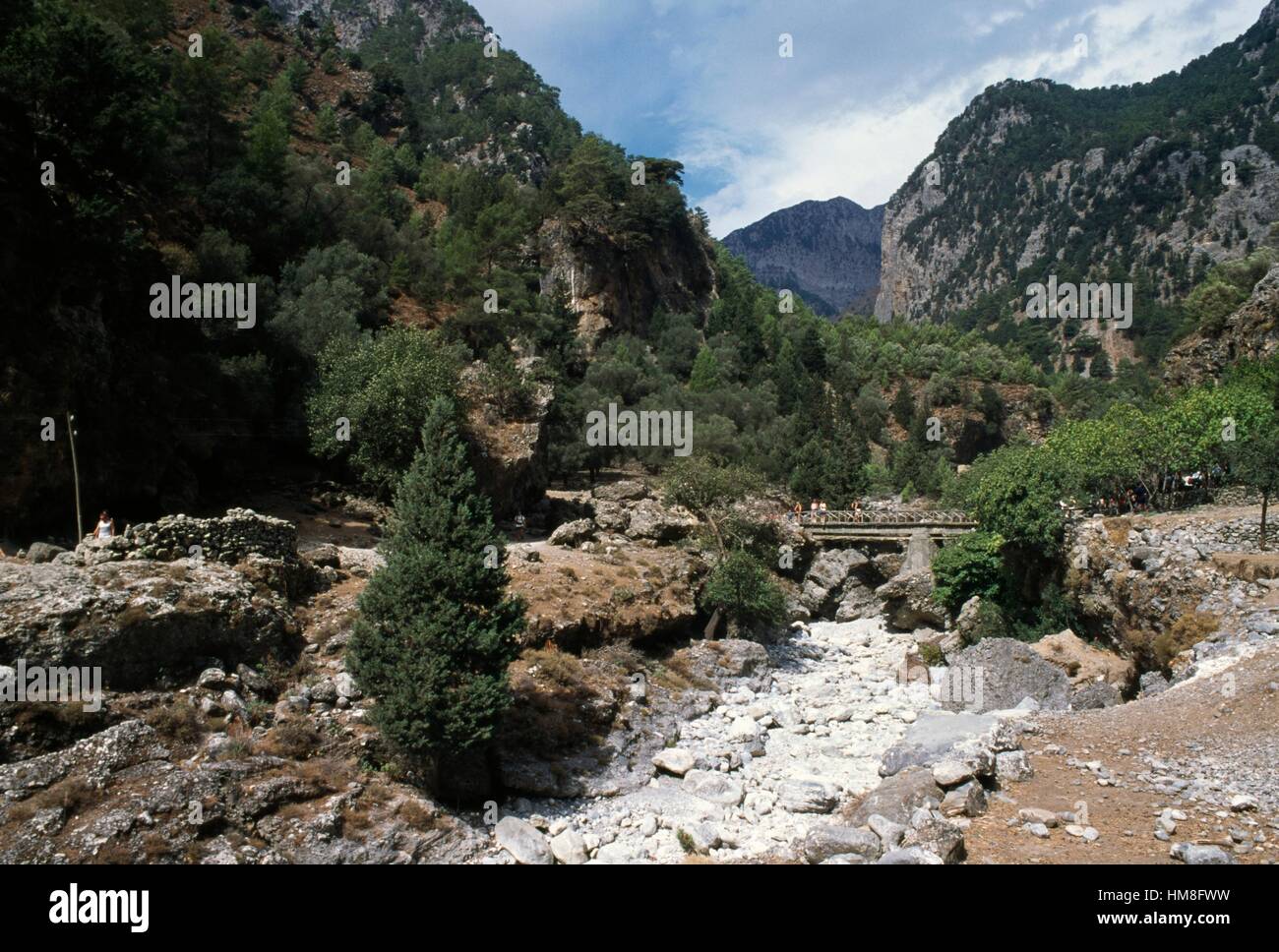 View of the Samaria gorge, Samaria national park, Crete, Greece Stock ...