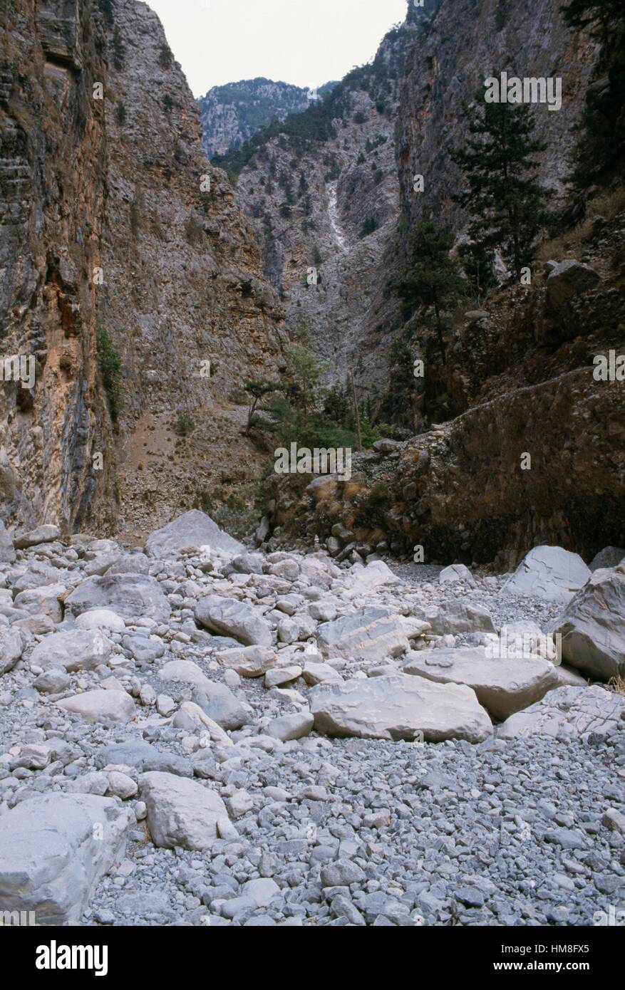 View of the Samaria gorge, Samaria national park, Crete, Greece Stock ...