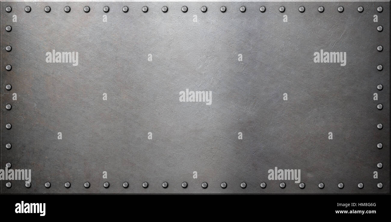 steel metal plate with rivets Stock Photo - Alamy