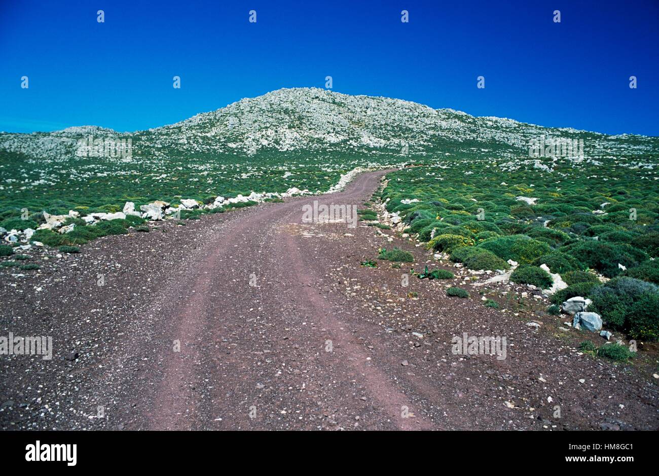 Dirt road, near Traostalos Minoan peak sanctuary, Crete, Greece Stock ...