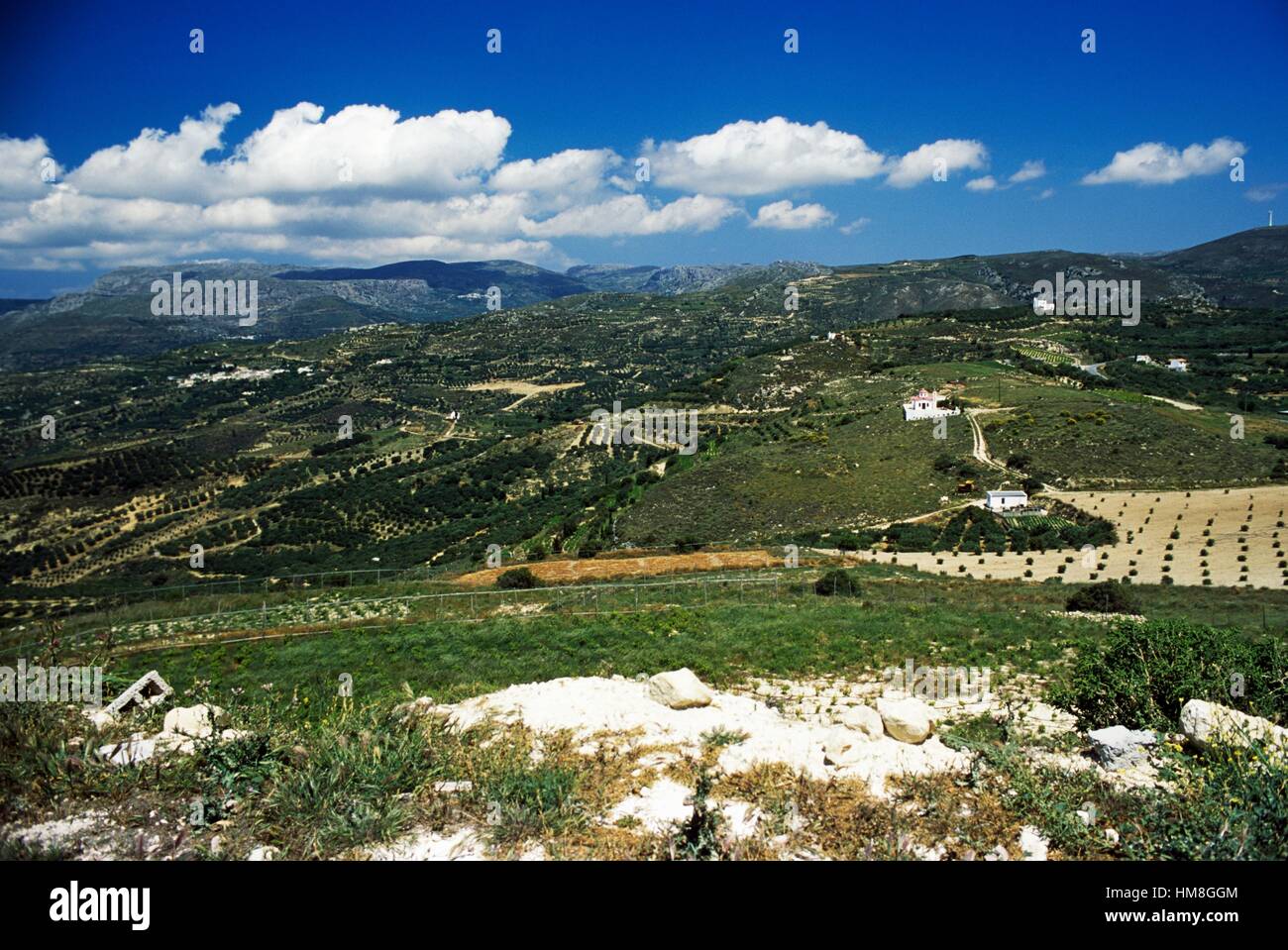 Agricultural landscape, Alia, Crete, Greece Stock Photo - Alamy
