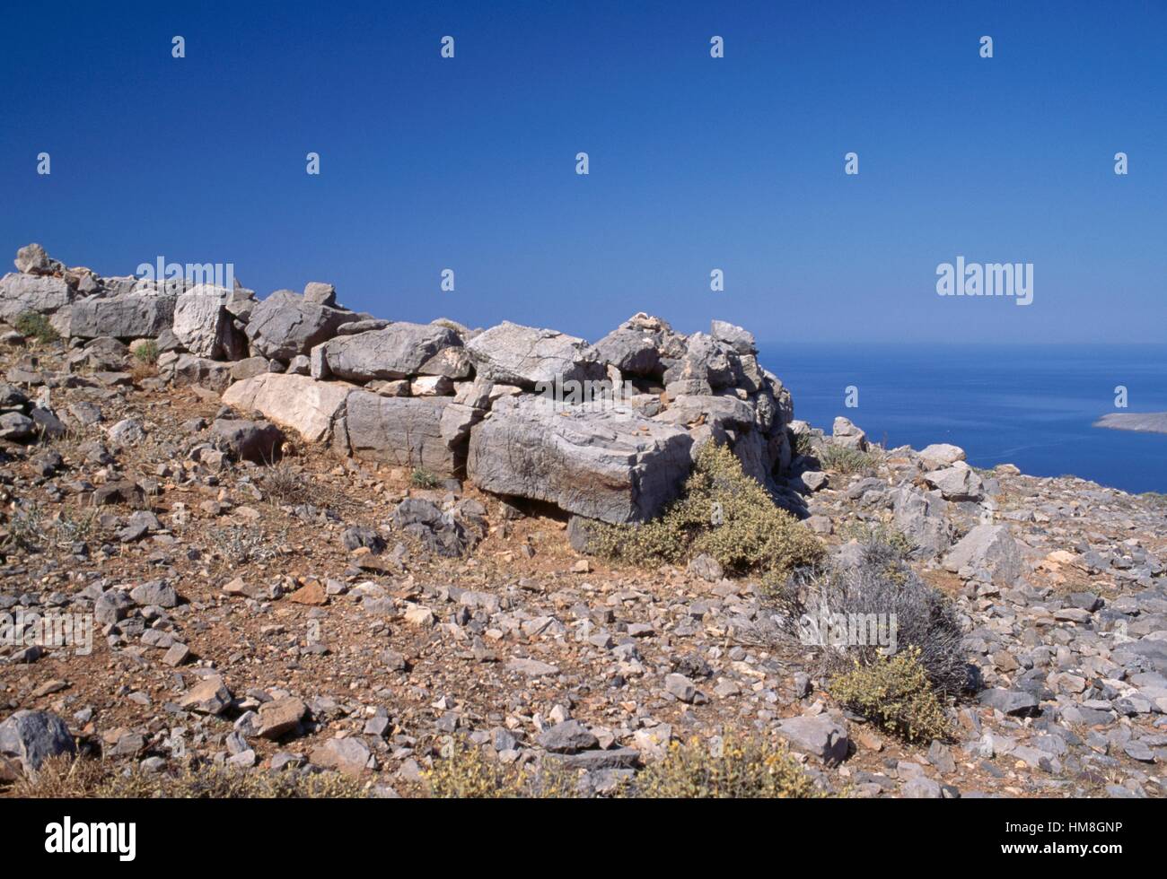 Landscape, Petsofas Minoan peak sanctuary, Crete, Greece Stock Photo ...