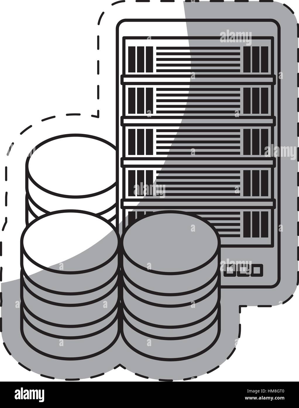 database optimization server banner icon image, vector illustration ...