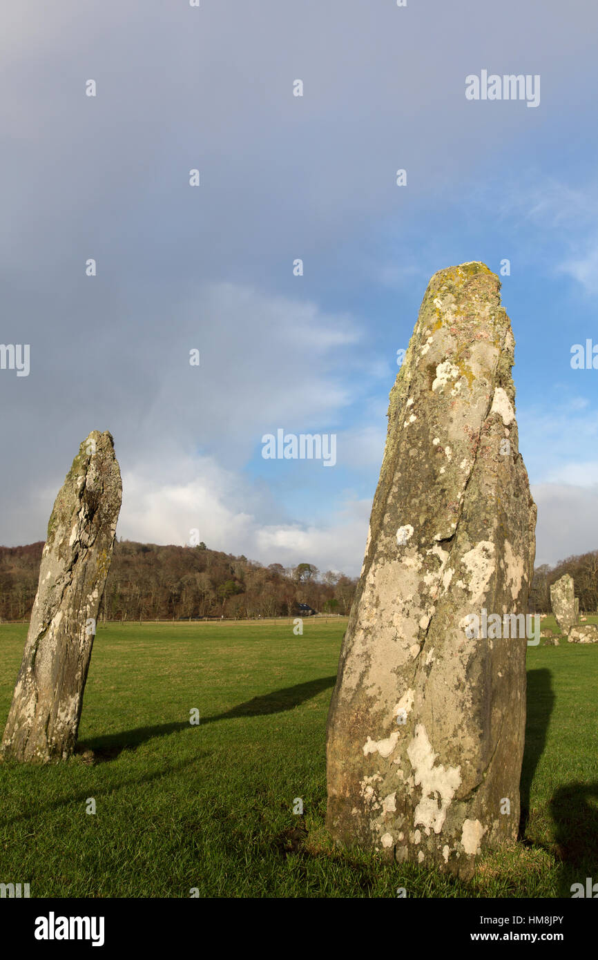 Nether Largie Standing Stones, Kilmartin, Scotland. Picturesque view of ...