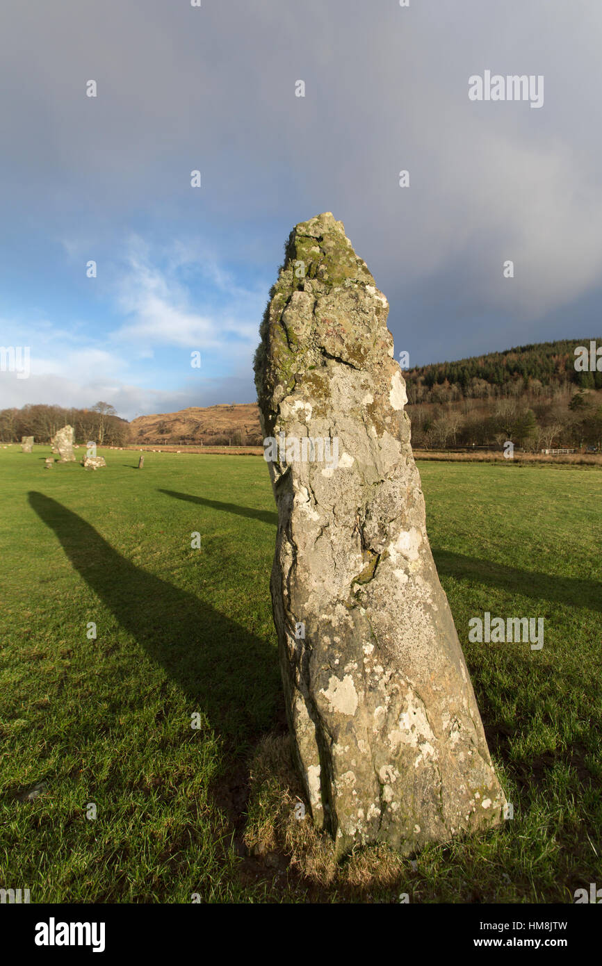 Nether Largie Standing Stones, Kilmartin, Scotland. Picturesque view of ...
