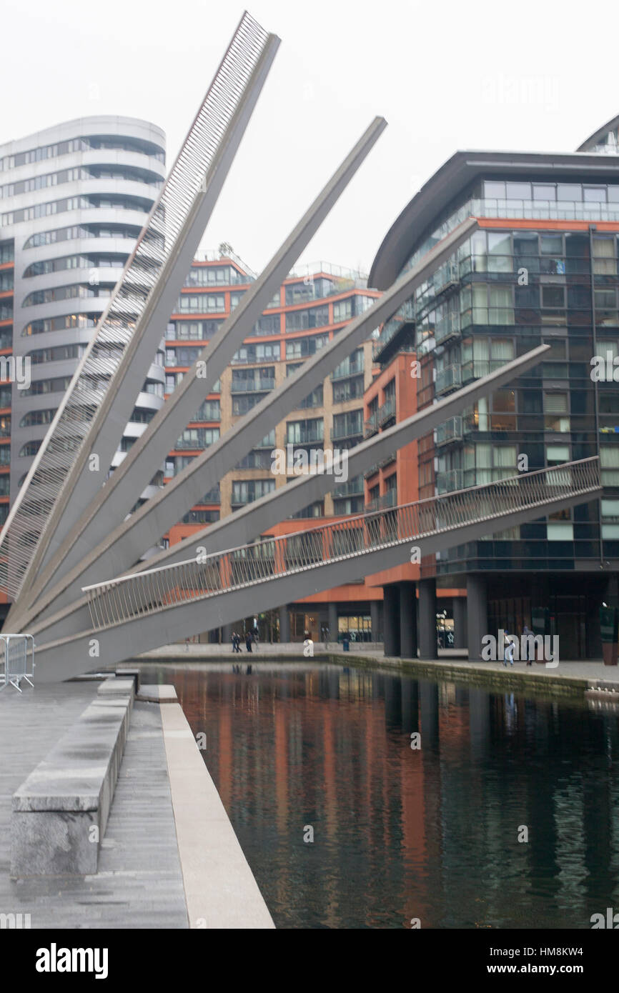 Fan bridge paddington basin hi-res stock photography and images - Alamy