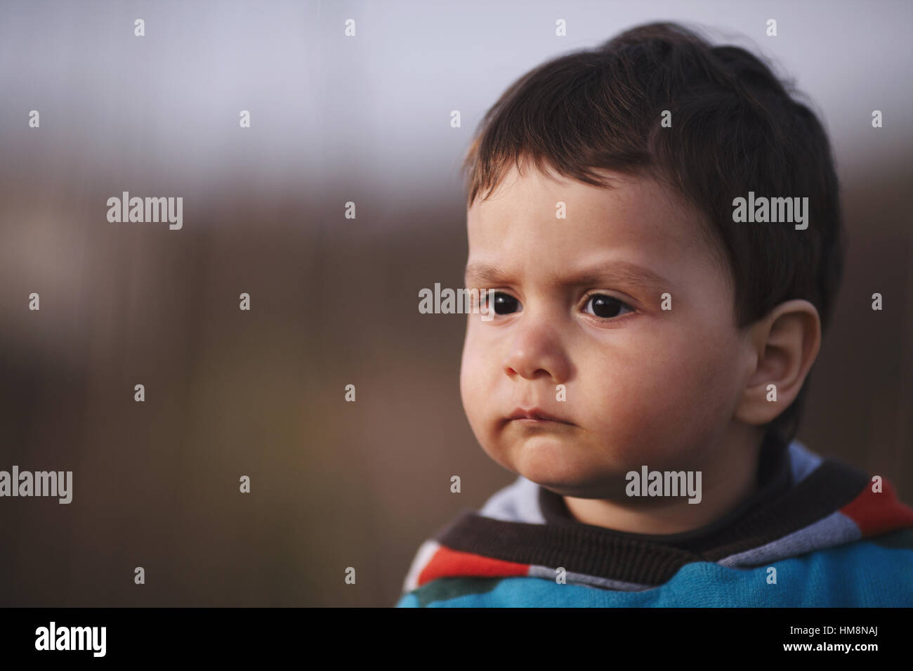 portrait of little serious boy Stock Photo - Alamy