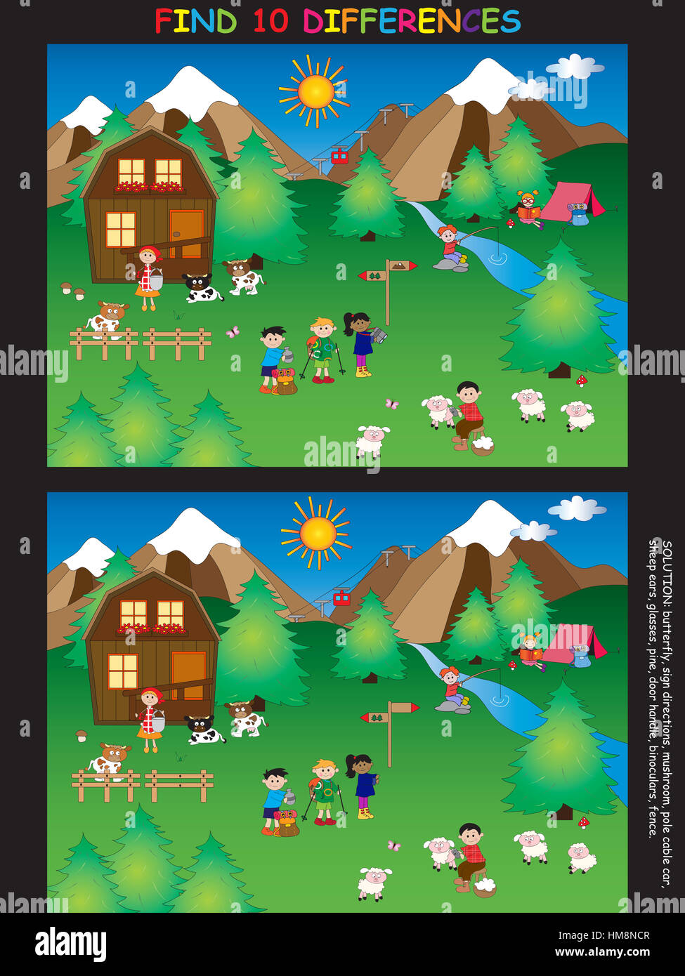 game for children: find ten differences Stock Photo - Alamy