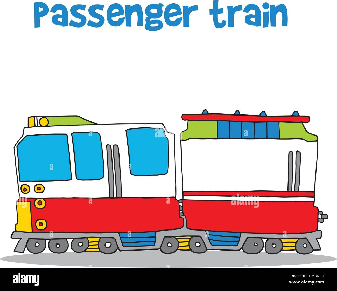 Passenger train of vector art Stock Vector Image & Art - Alamy