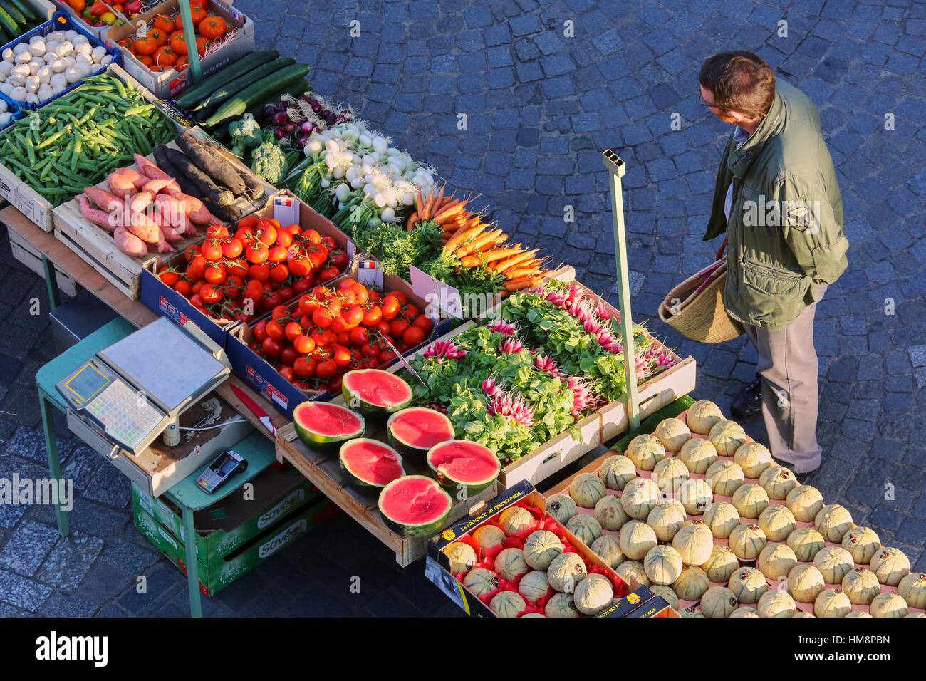 Market, Place des Lices square, Rennes, Bretagne, Brittany, France ...