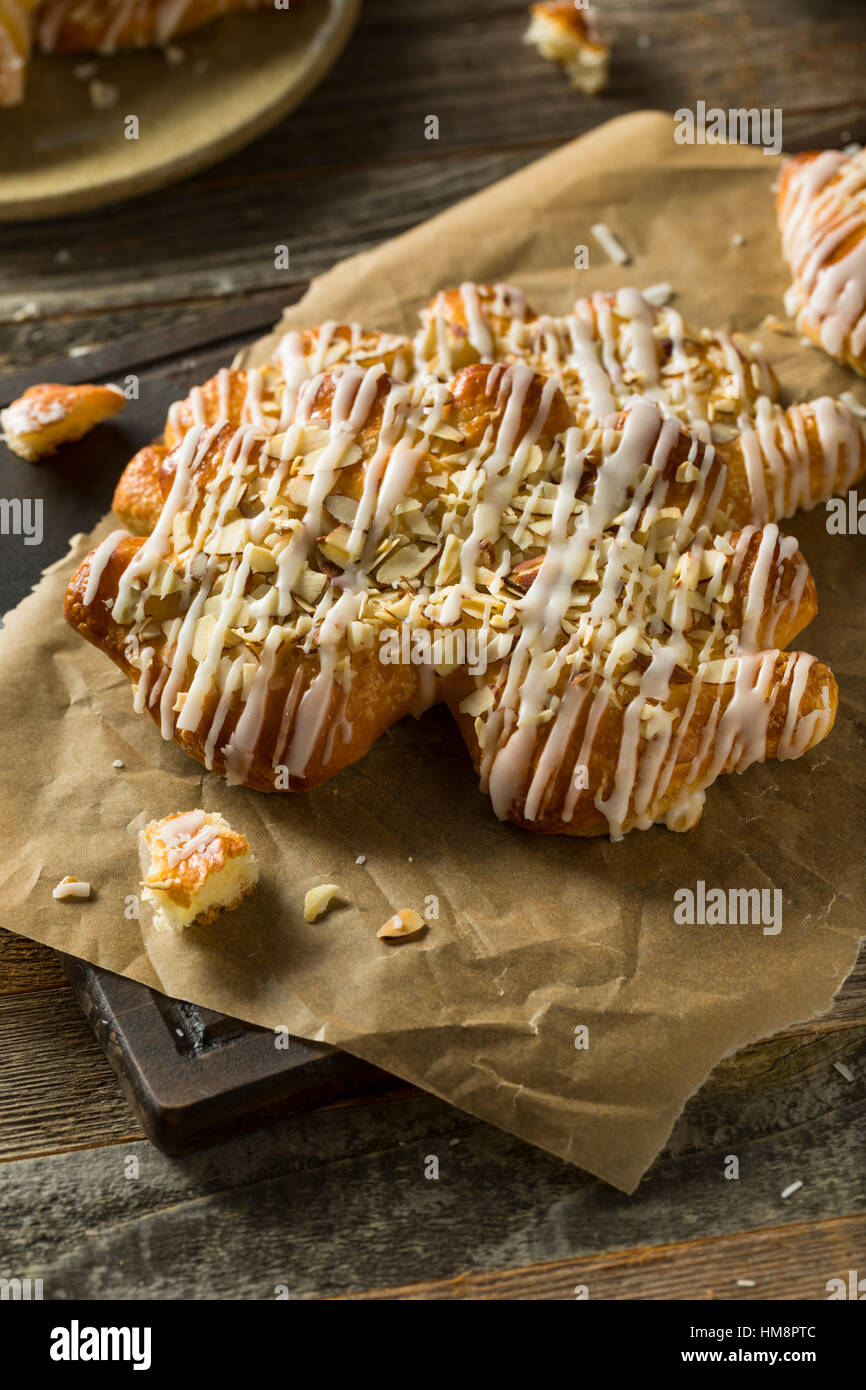 Homemade Sweet Breakfast Bear Claw Pastry with Almonds Stock Photo - Alamy