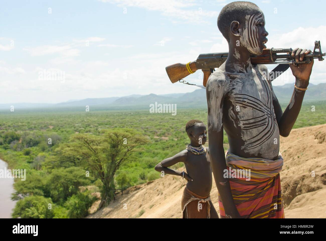 Karo Tribe, Omo River Valley, South Ethiopia, Africa Stock Photo - Alamy