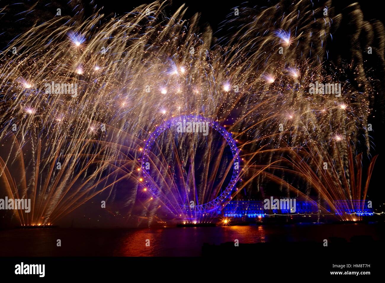 New Year's Eve fireworks in London Featuring: Atmosphere Where: London ...