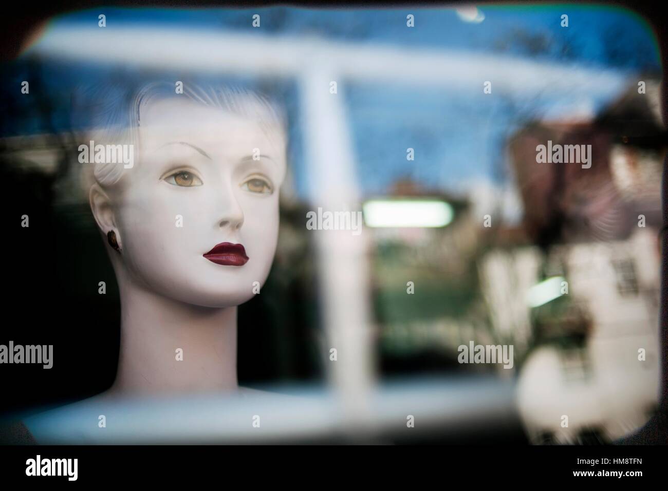 SHOWCASE IN MANIQUI Stock Photo - Alamy