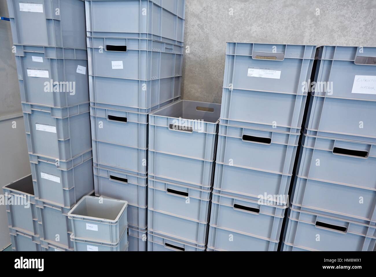 Large group stacked boxes hi-res stock photography and images - Alamy
