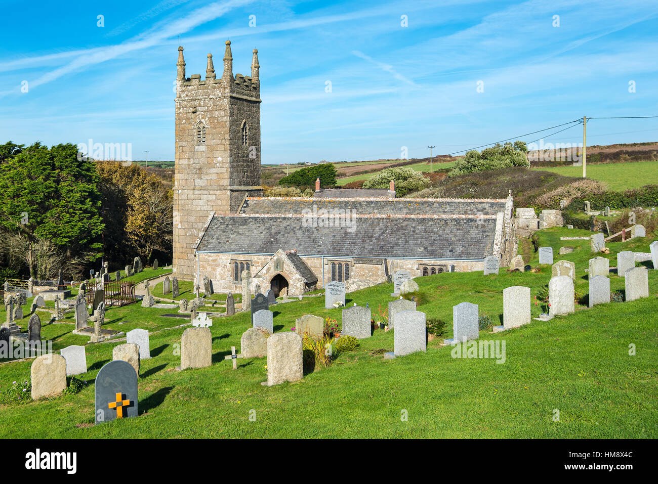 The Parish Church of St Levan near Porthcurno, Cornwall Stock Photo - Alamy