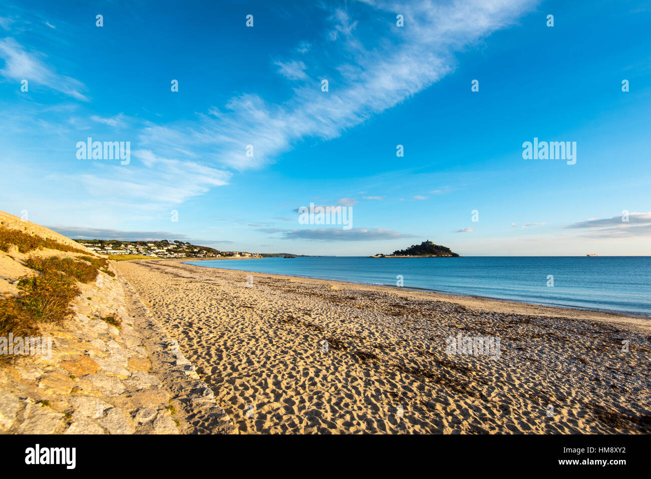 St Michael's Mount from the beach at Longrock, Cornwall Stock Photo - Alamy