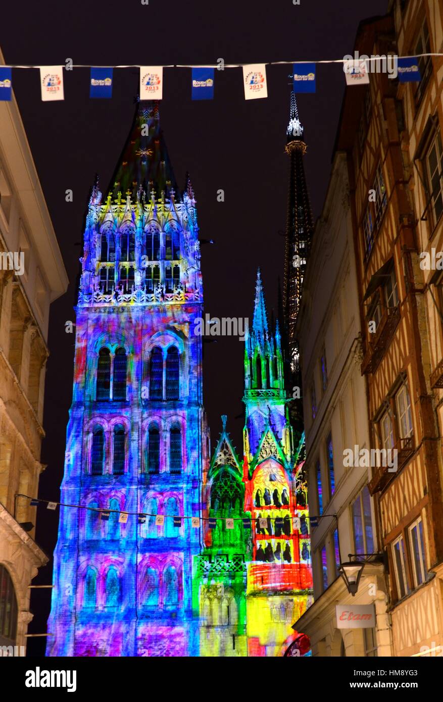 Light show on the cathedral hi-res stock photography and images - Alamy