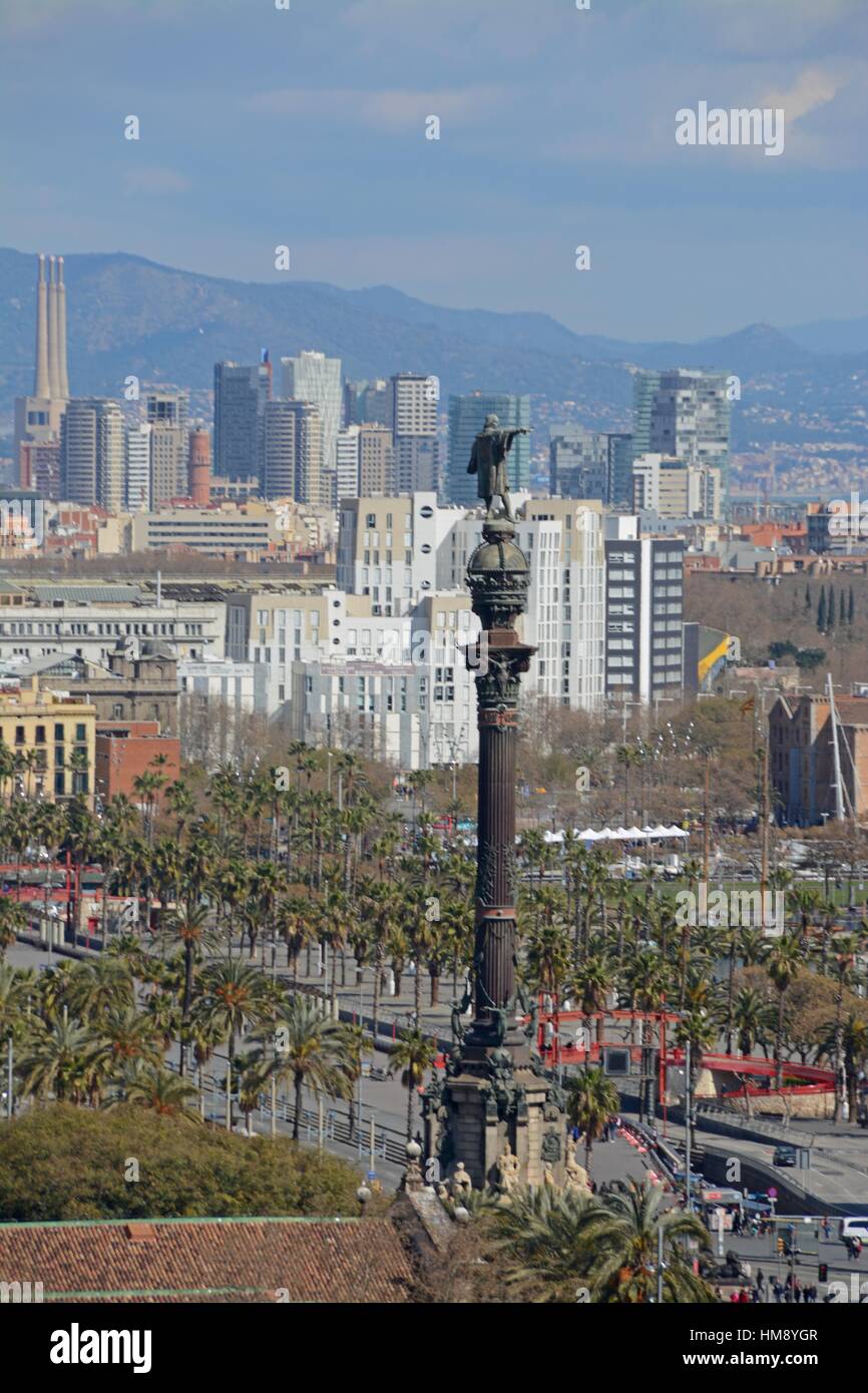 Christopher Columbus monument. Barcelona, Catalonia, Spain, Europe ...