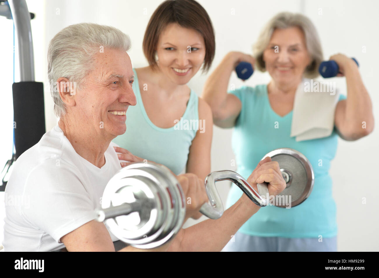family doing exercises Stock Photo - Alamy