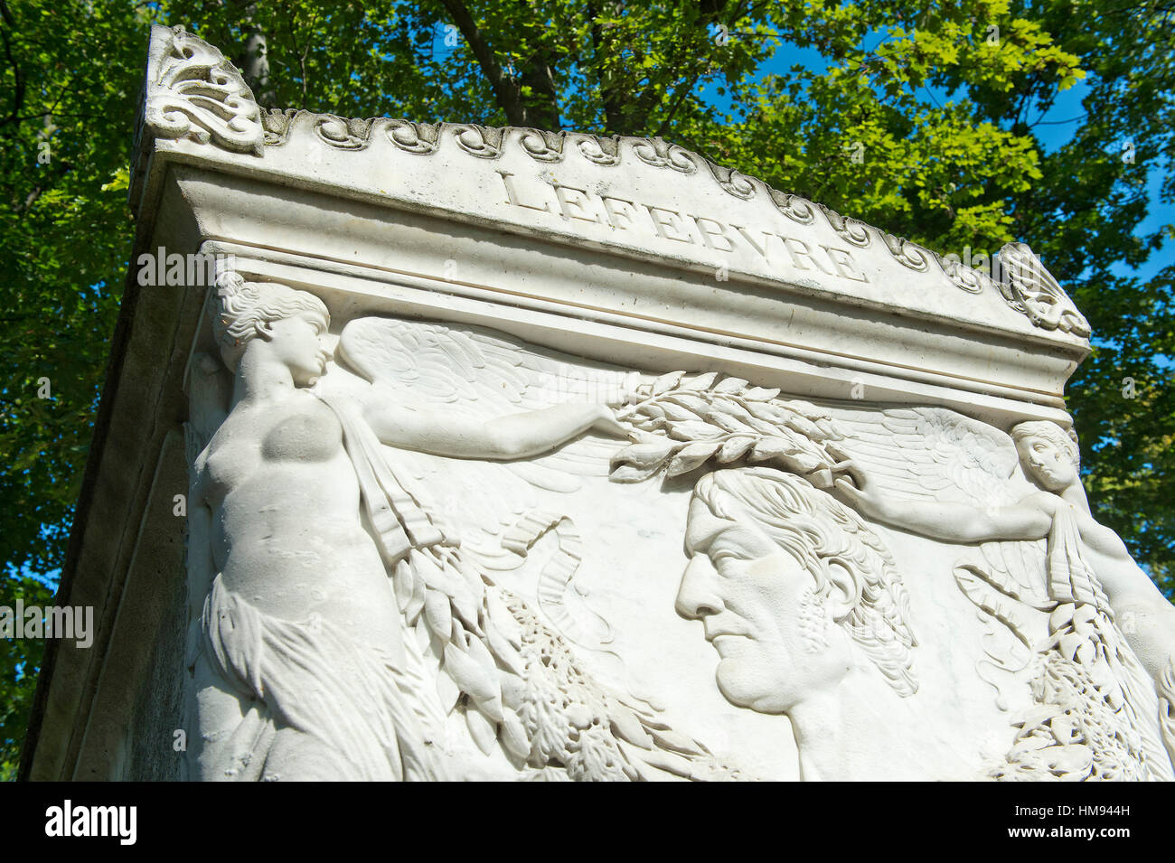 France, Paris 20th district. Pere Lachaise cemetery. Grave of the ...
