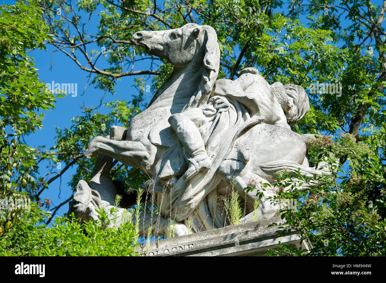 France, Paris 20th district. Pere Lachaise cemetery. Grave of the ...