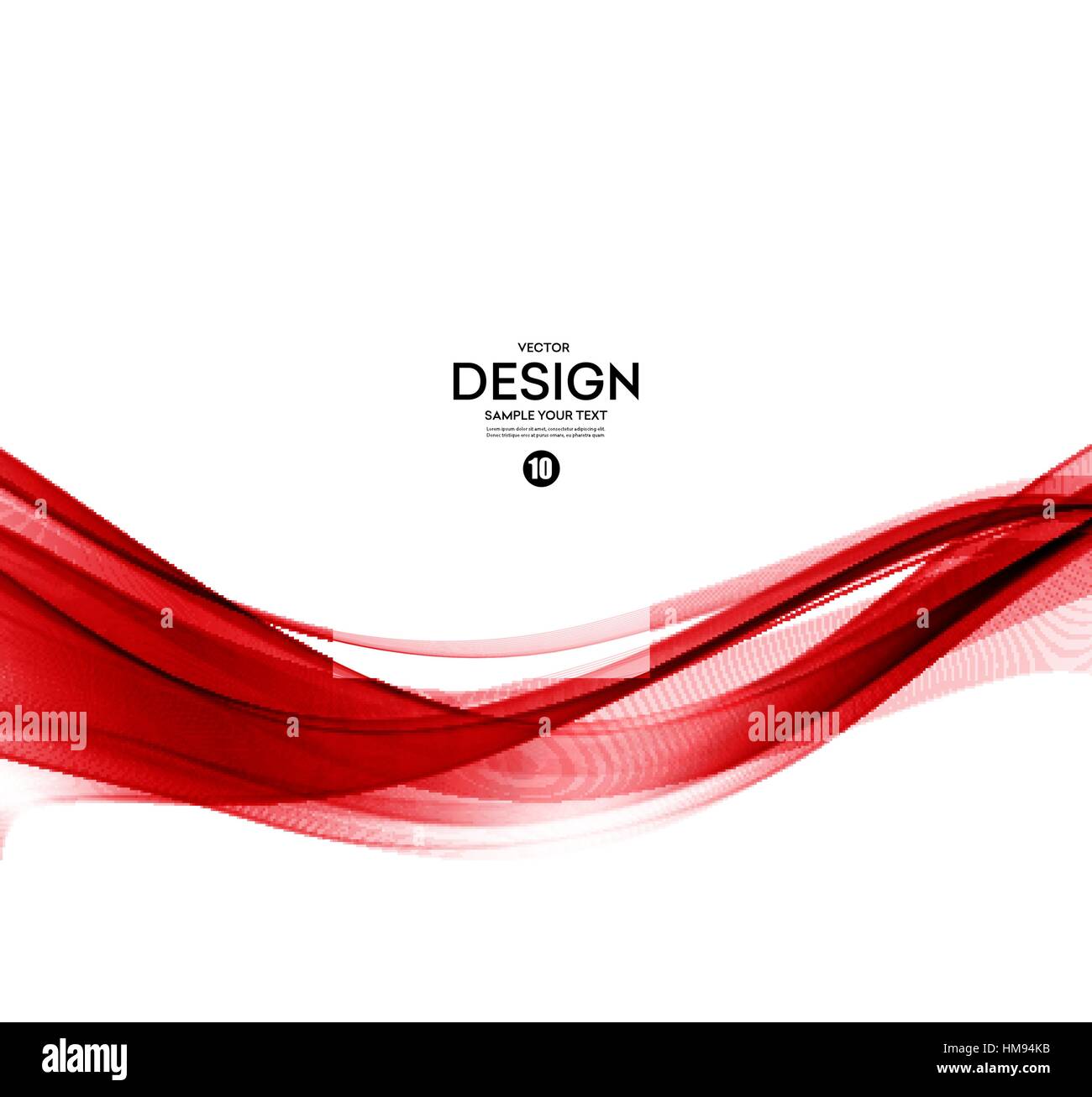 Vector Abstract color red wave design element Stock Vector Image & Art ...