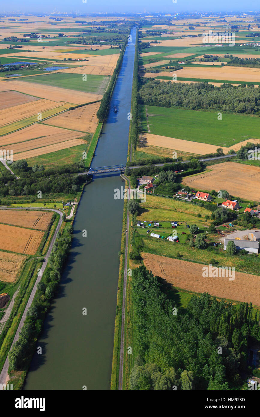 France, Nord-Pas de Calais. Canal de la Colme Stock Photo - Alamy