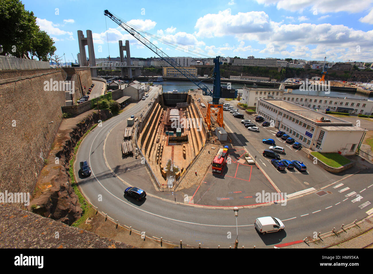 France, Brittany, Finistere, Brest. Dry dock Stock Photo - Alamy