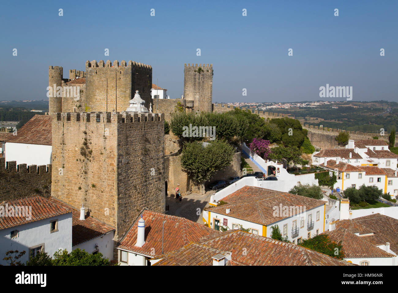 Medieval Castle, Obidos, Portugal Stock Photo - Alamy