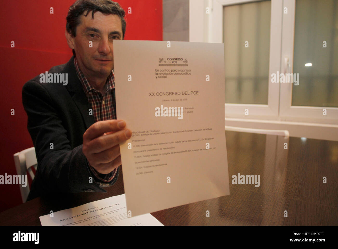 Secretary general of the Spanish Communist Party, Jose Luis Centella ...