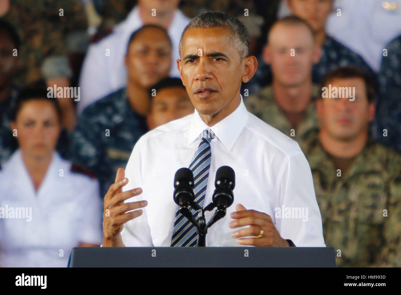 U.S. President Barack Obama during a visit to Naval Station Rota, in ...