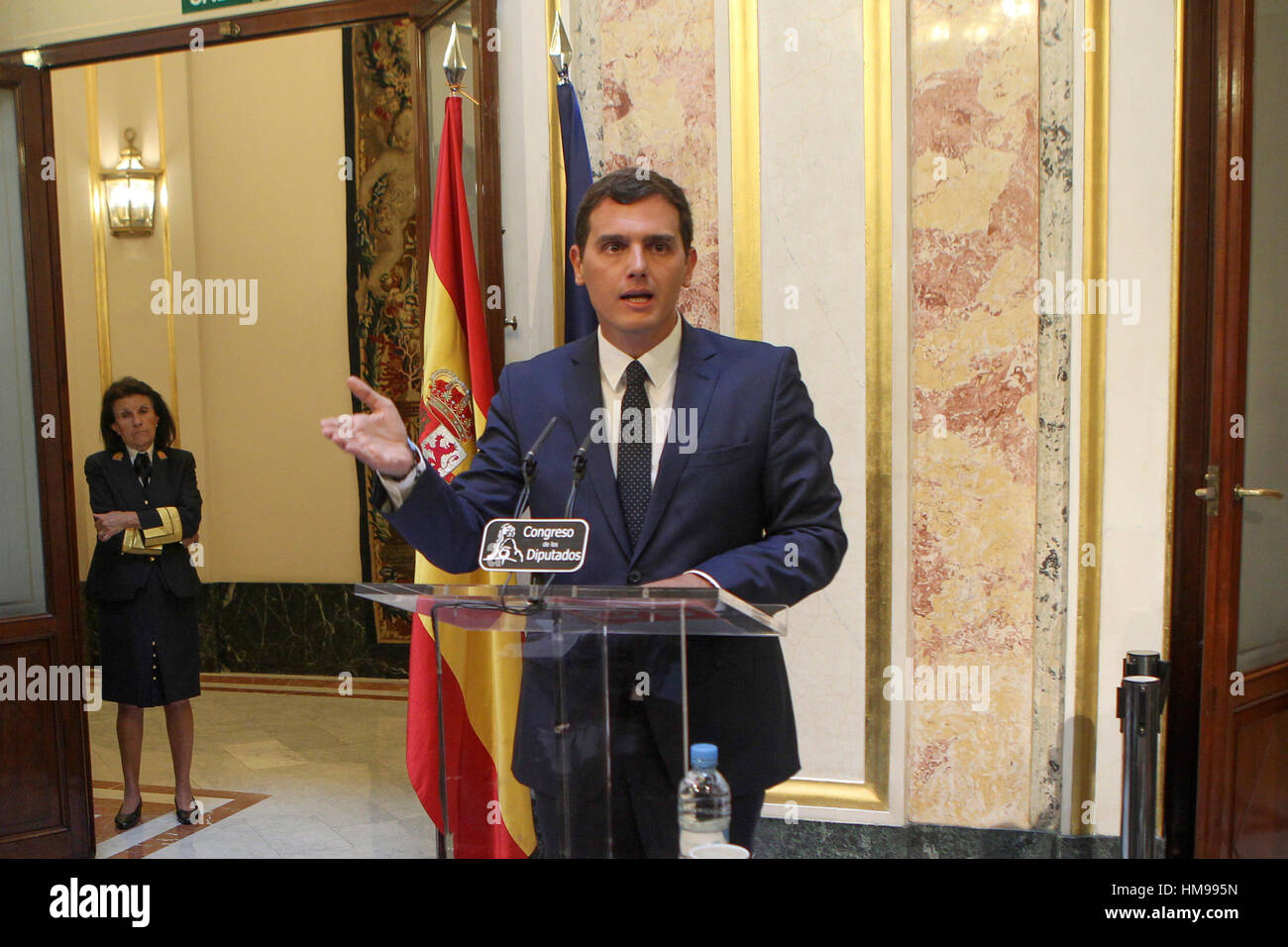 Spanish politician and Ciudadanos party leader Albert Rivera during a ...