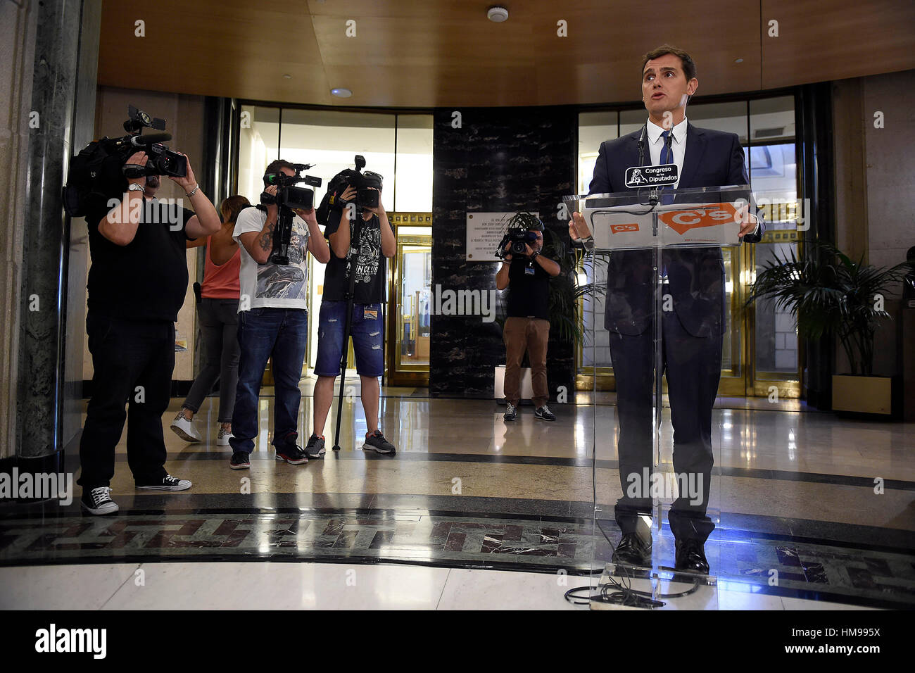 Spanish politician and Ciudadanos party leader Albert Rivera during a ...