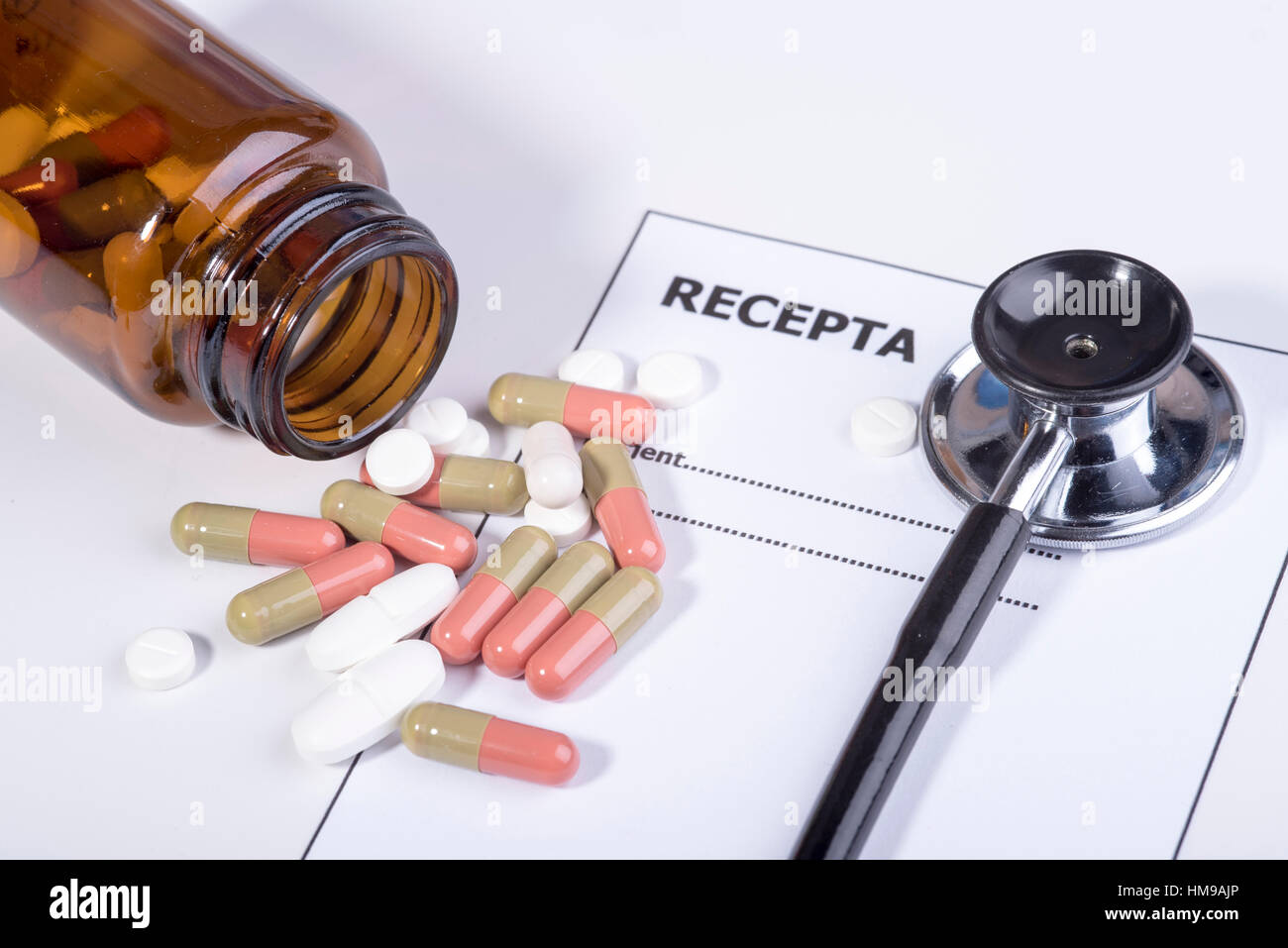Polish doctors prescription Stock Photo - Alamy