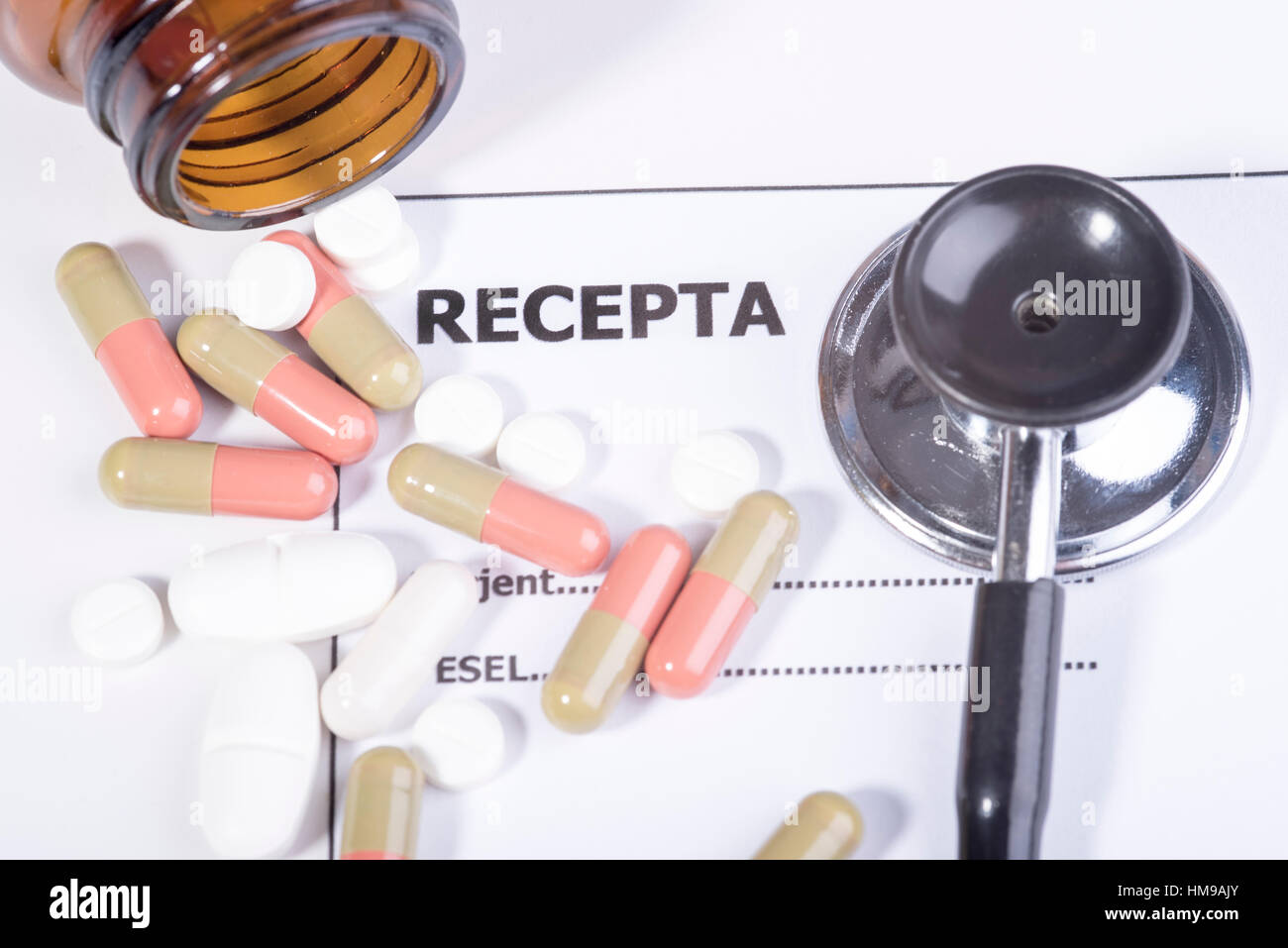 Polish doctors prescription Stock Photo - Alamy