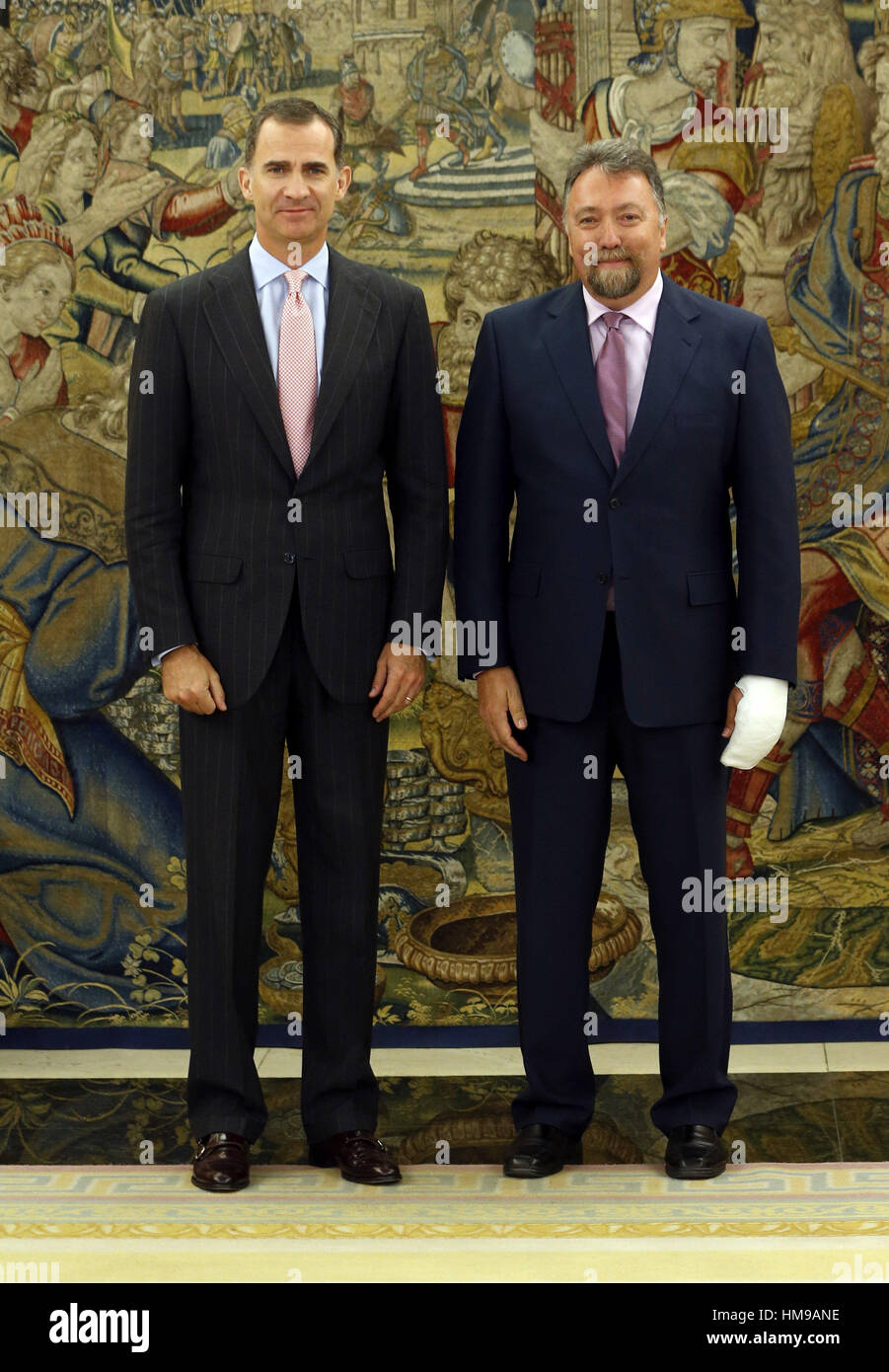 Spanish King Felipe VI during an audience with politician Isidro ...