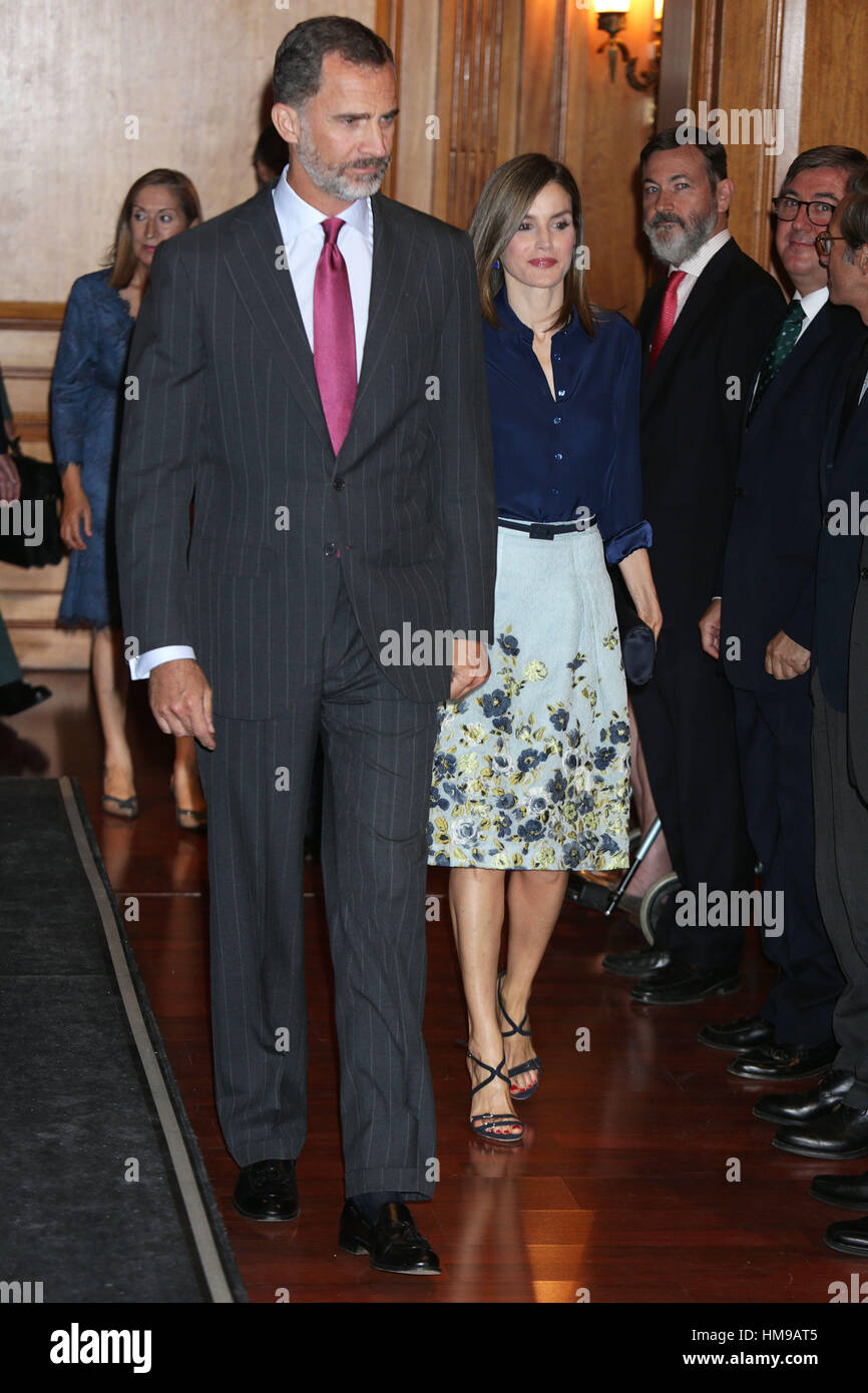 Kings of Spain Felipe VI and Letizia during the commemoration of the ...