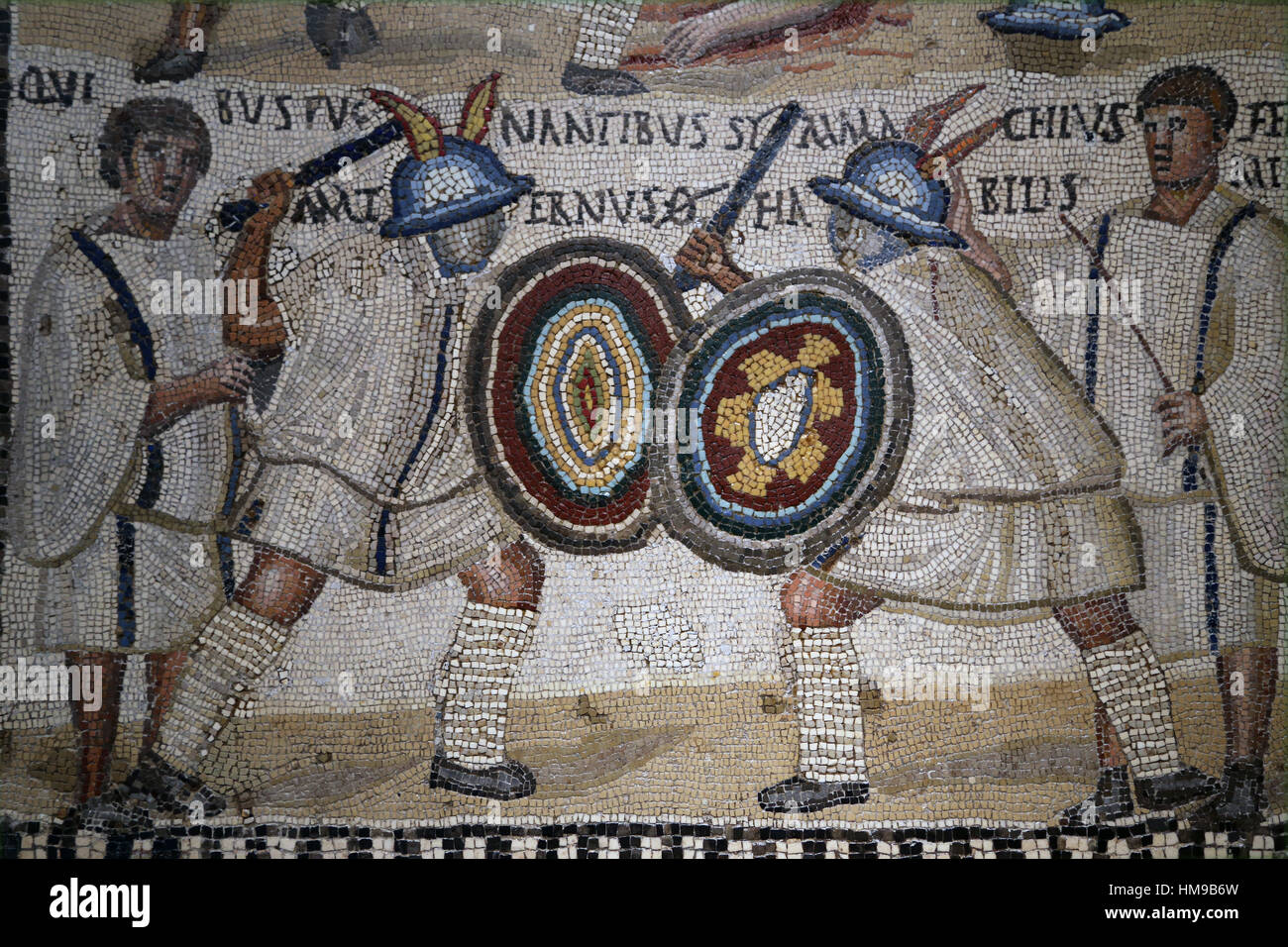 Ancient roman gladiators mosaic High Resolution Stock Photography and ...