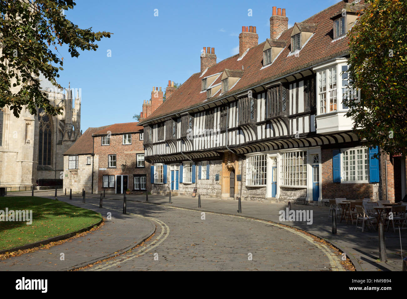 photographs of the streets of York England with Tudor buildings Stock ...