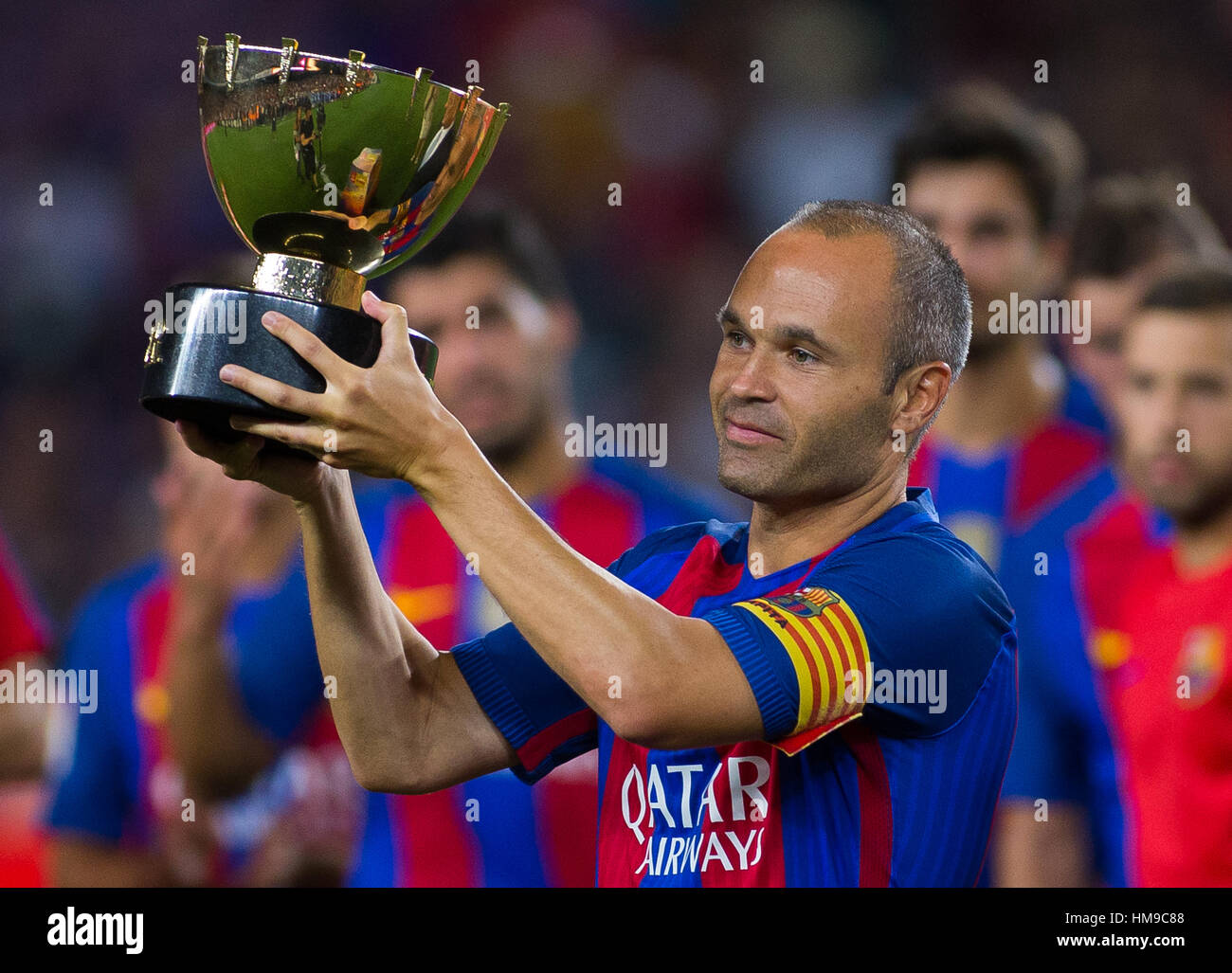 Andres Iniesta during Joan Gamper Trophy friendly soccer match between ...