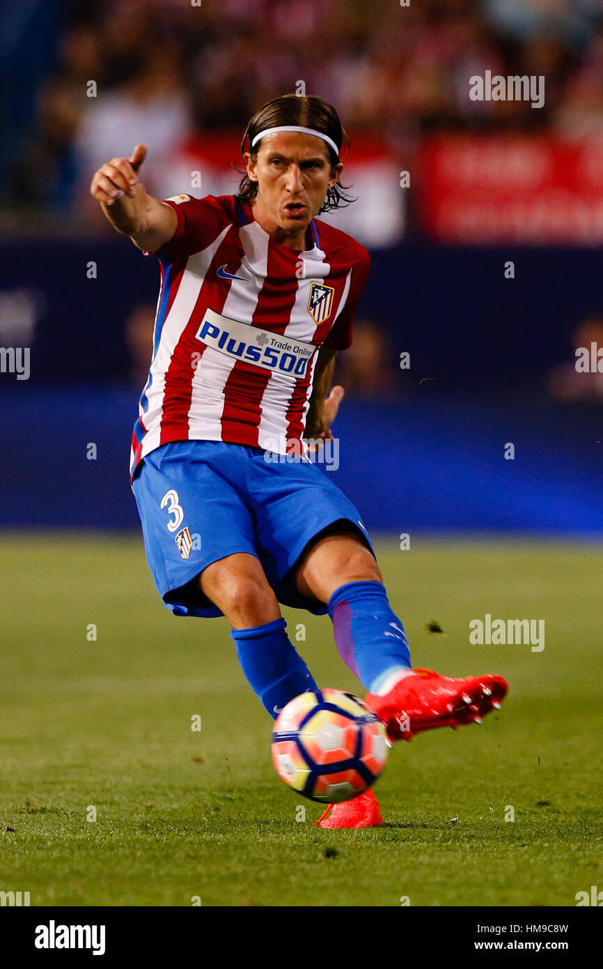 Filipe Luis Kasmirski (3) Atletico de Madrid's player. La Liga between ...