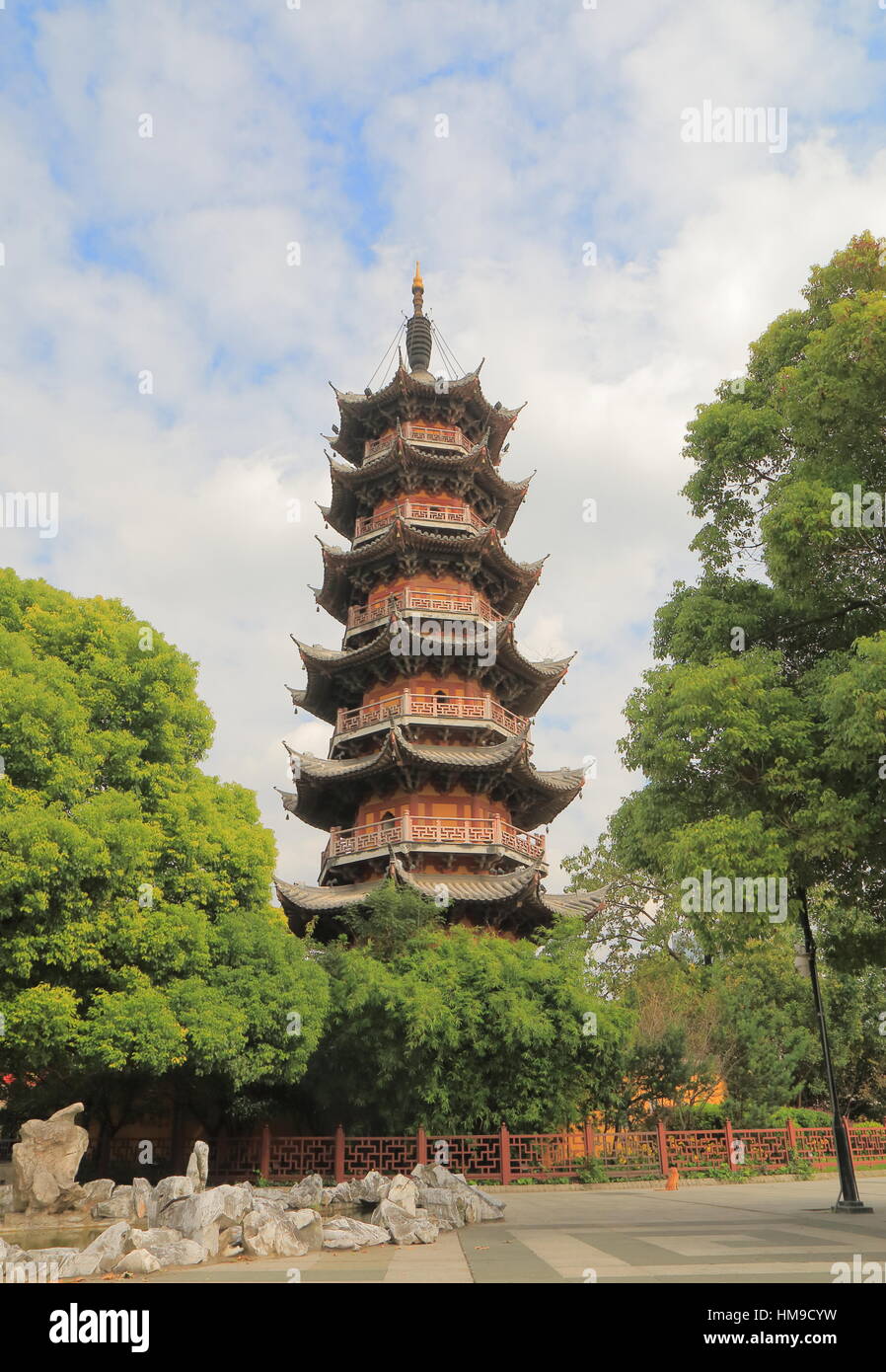 Longhua Temple pagoda in Shanghai China Stock Photo - Alamy