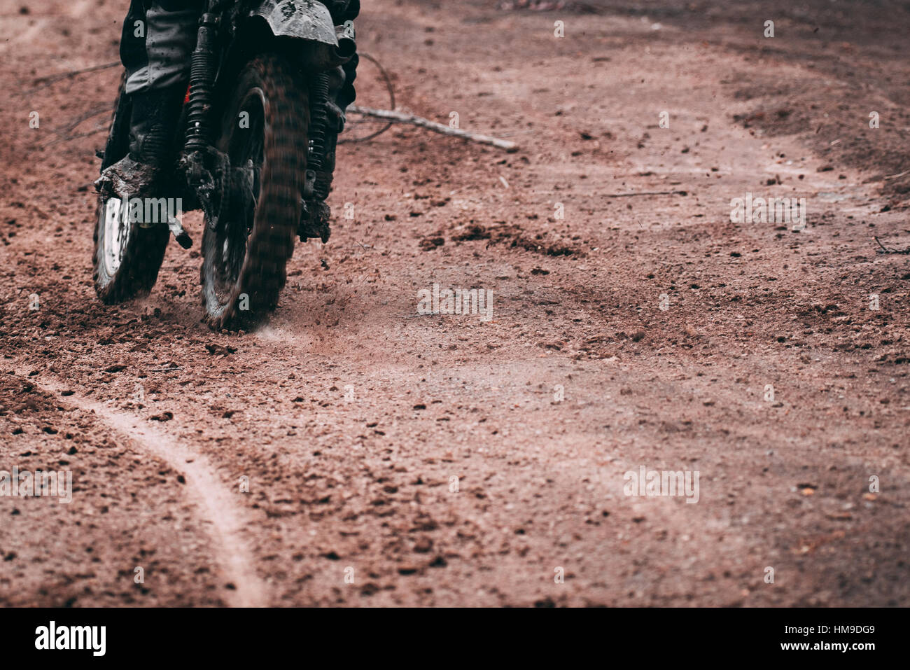 Motorcycle spraying dirt Stock Photo - Alamy