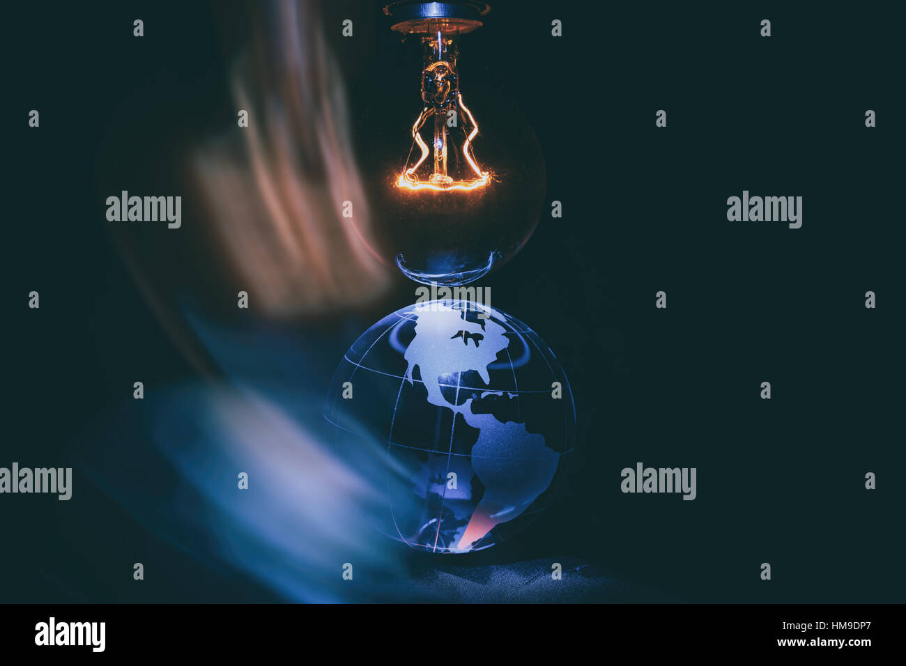 Light bulb and earth, concept of global issues Stock Photo - Alamy