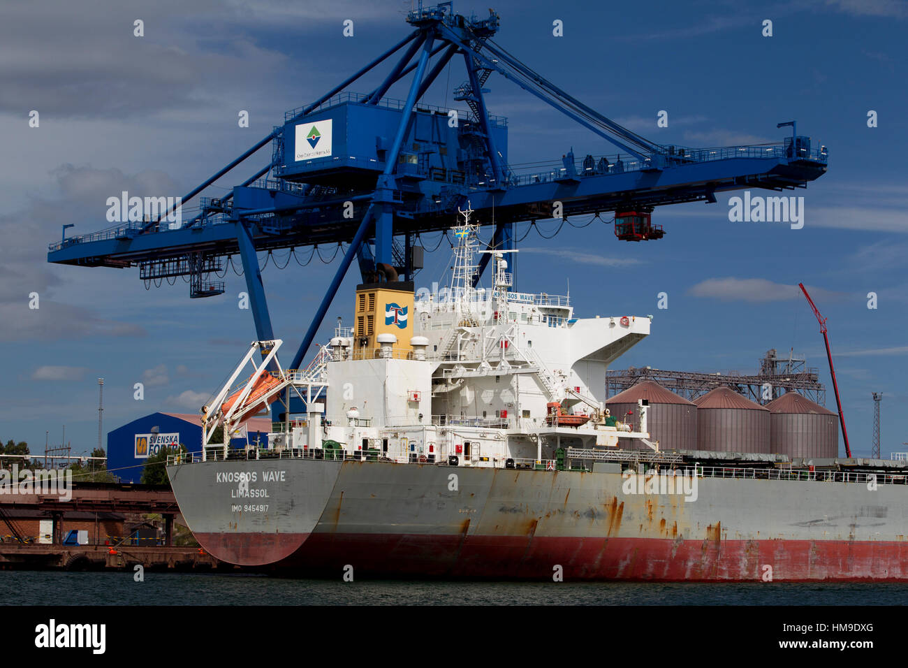 Pictures of the cargo ship in a Swedish port Stock Photo - Alamy