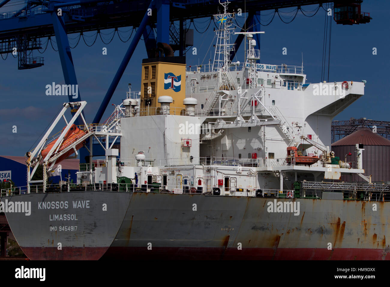 Pictures of the cargo ship in a Swedish port Stock Photo - Alamy