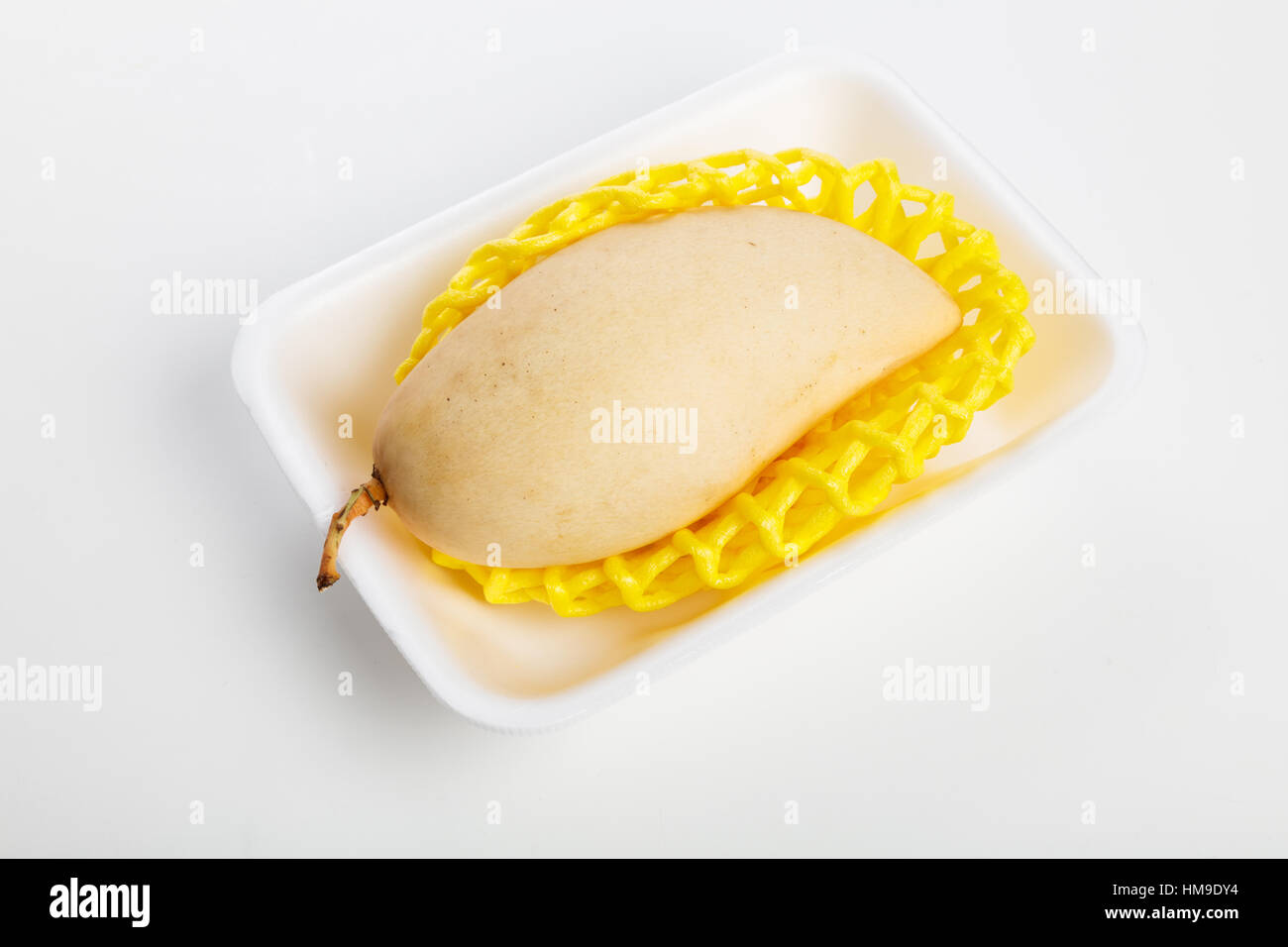 fresh yellow mango with white background, close up Stock Photo - Alamy