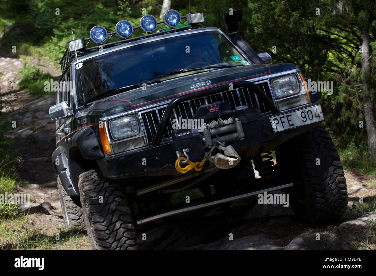 Off-road capability with standard cars with 4 wheel drive Stock Photo ...