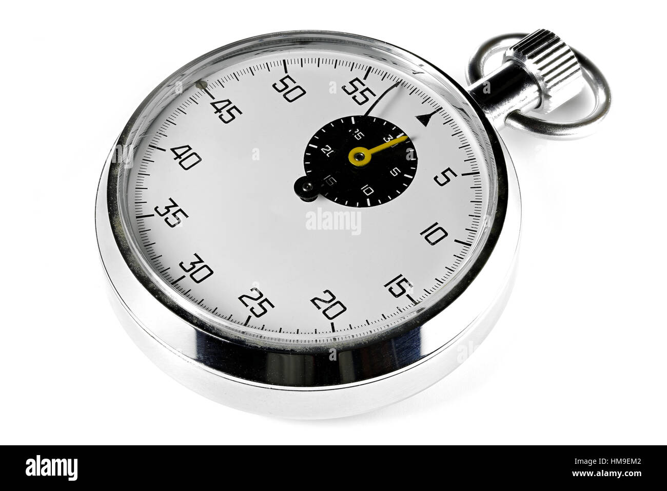 analogue stopwatch isolated white background Stock Photo - Alamy